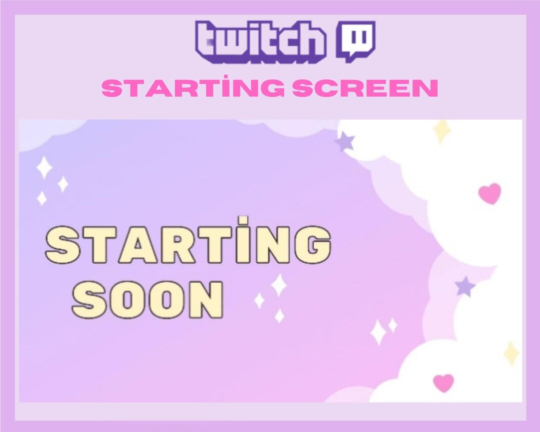 Animated Starting Stream Screen, Pink Background, Fun, Aesthetic ...