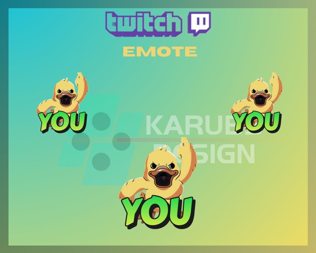 1 Twitch Emote, Duck off Emote, Duck You Emote, Community Emote, Duck ...