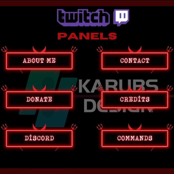 Twitch About Me Panels Red - Etsy