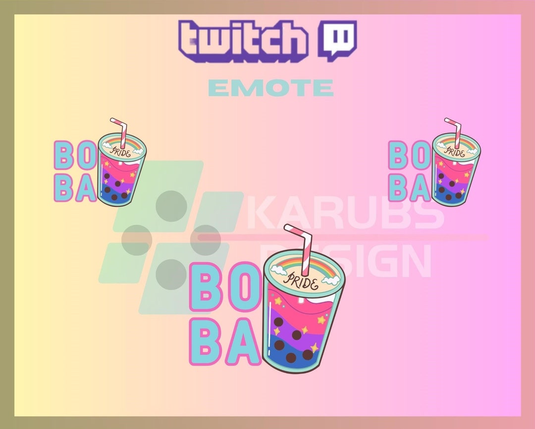 1 Twitch Emote, Boba Emote, Kawaii Emote, Pearl Shake Emote, Cute Emote ...