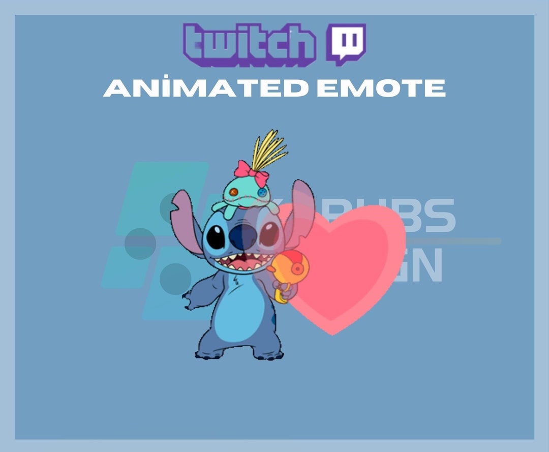 Animated Twitch, Kick Emote, Stitch Heart Emote, Gun, Heartbeat Weapon ...