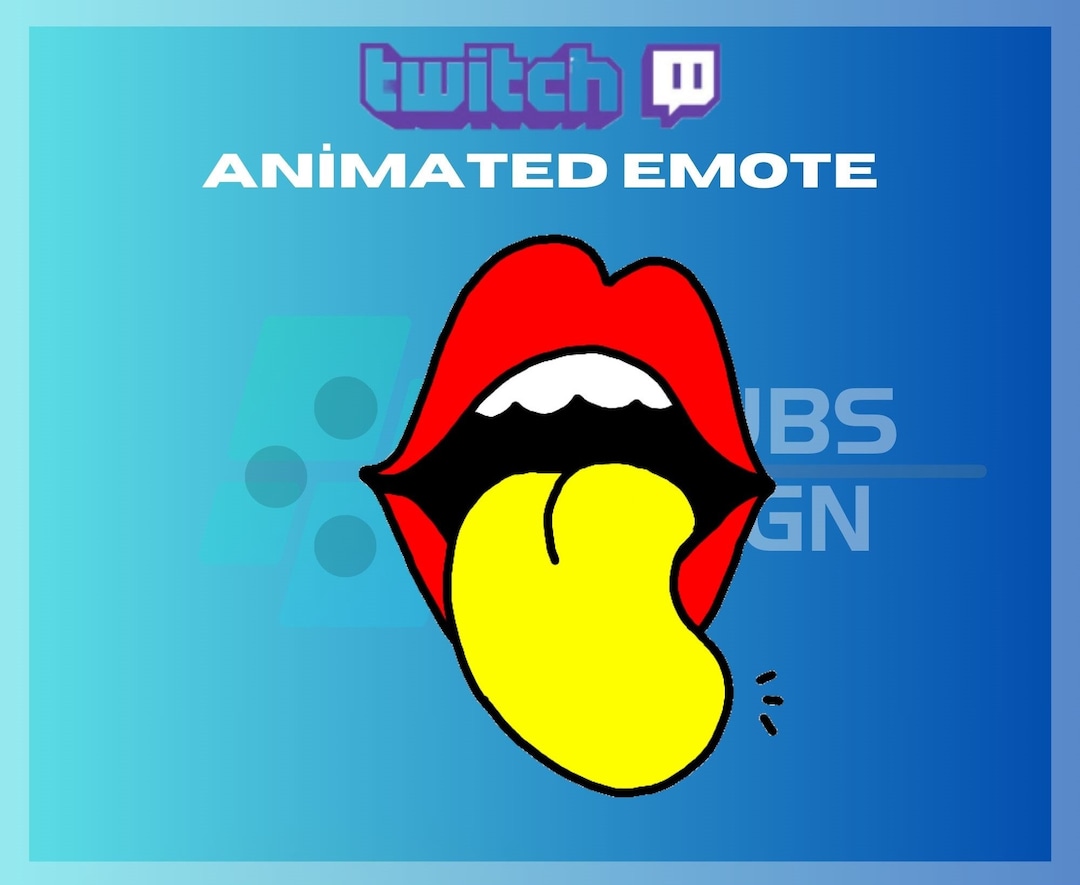 Animated Twitch Emote, Tongue Emote, Colourful Emote, Sexy Emote, Cute ...