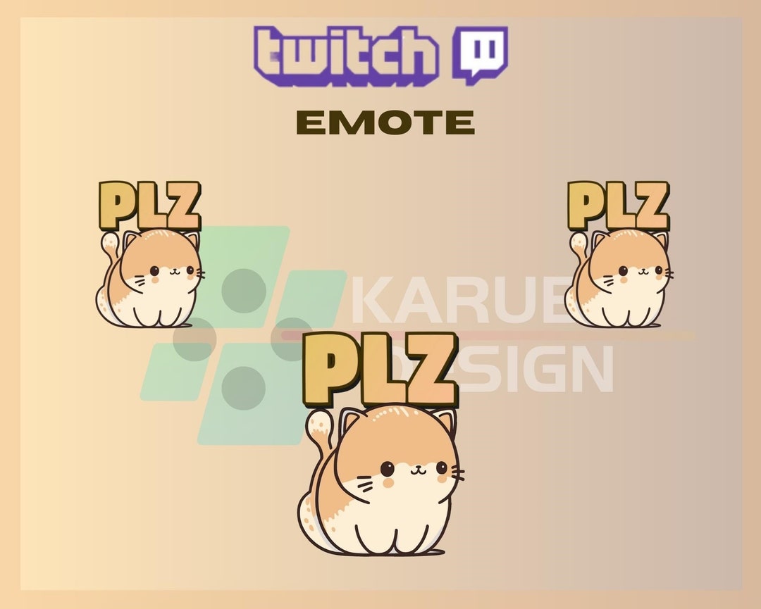 1 Twitch Emote, Cat PLZ [please] Emote, Animal Emote, Please Emote ...