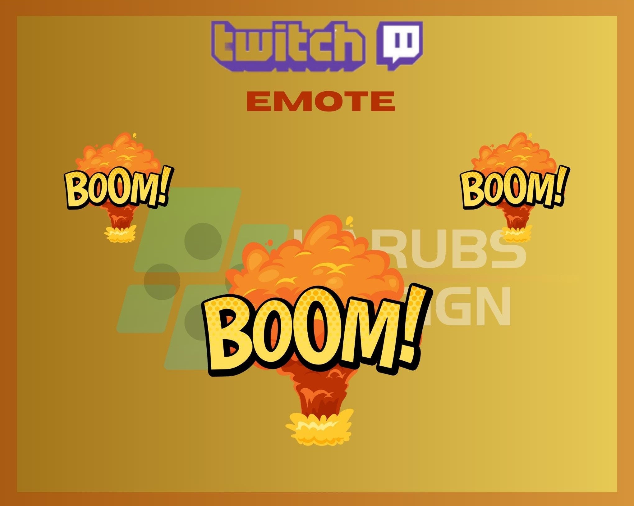 1 Twitch Emote, Boom Explosion Emote, Bomb Emote, Explode Emote, Boom ...