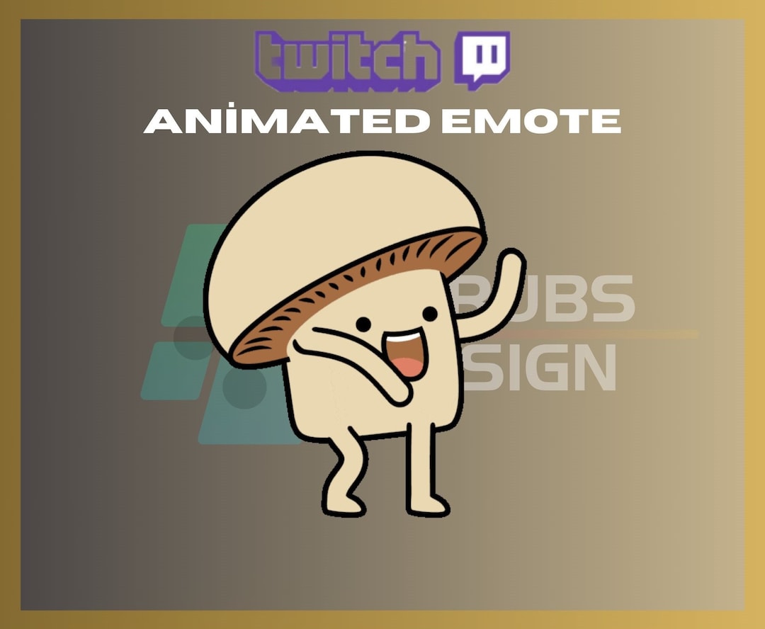 Animated Twitch, Kick Emote, Dancing Emote, Mushroom Emote, Crazy Emote, Happy, for Streamers ...