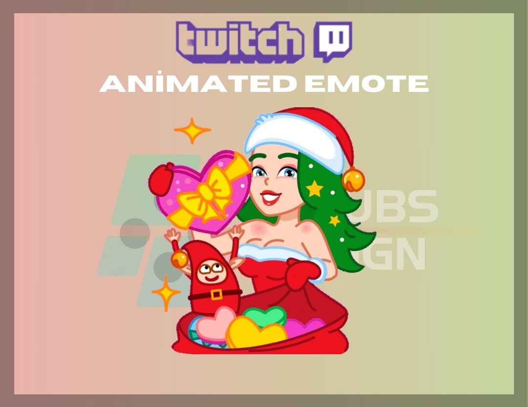 Animated Twitch, Kick Emote, Christmas Gift Emote, Girl Emote, Funny ...