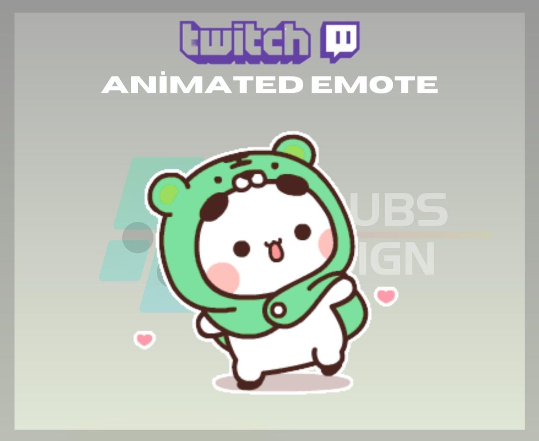 Animated Twitch, Kick Emote, Twirl Green Bear Emote, Cute Bear Emote ...