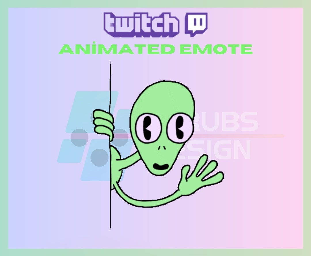Animated Twitch Emote Hi Alien Emote Bye Emote Cute Emote Alien Emote For Streamers Instant
