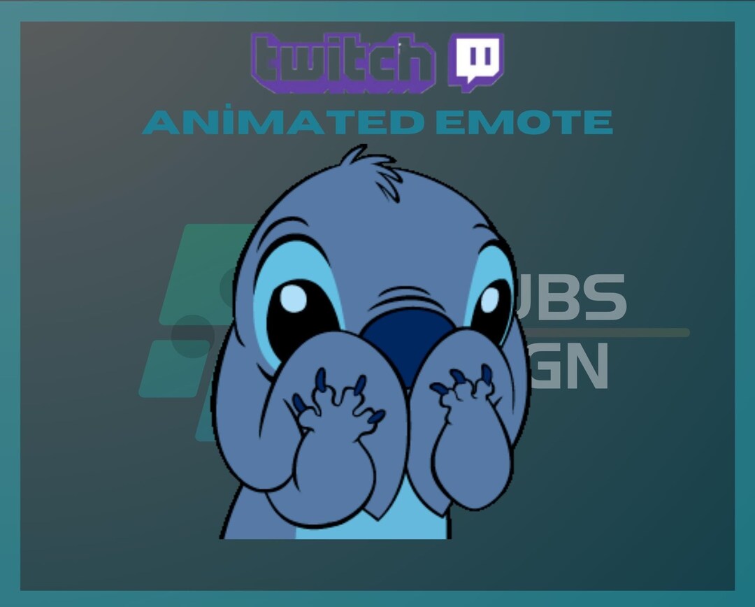 Animated Twitch Emote Stitch Hide Emote Stitch Emote Guilty - Etsy