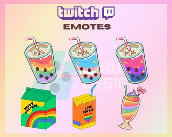 9 Twitch Emotes, Pride Emotes, Rainbow Emote, Pride Month, Colorful ...