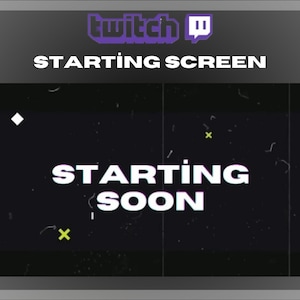 Animated Starting Stream Screen, Black Background, Starting Soon ...