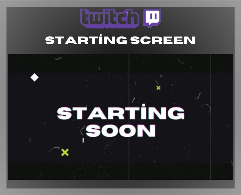 Animated Starting Stream Screen, Black Background, Starting Soon ...