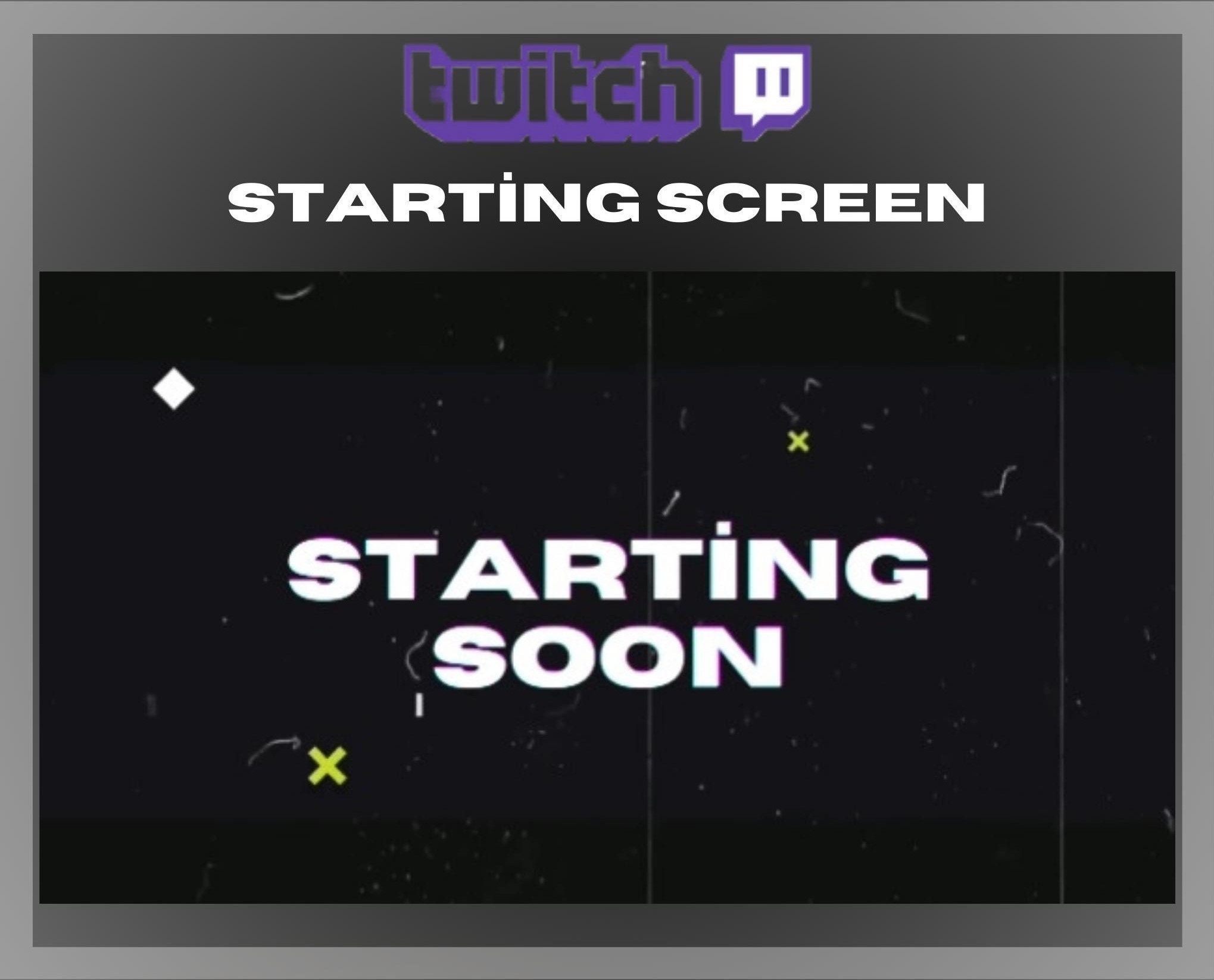 Animated Starting Stream Screen, Black Background, Starting Soon ...