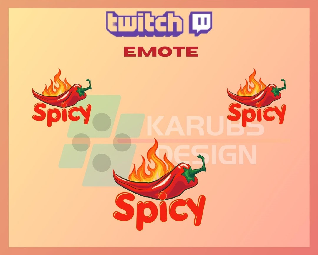 1 Twitch Emote, Spicy Pepper Emote, Spicy Hot Emote, Spicy Emote, Spice ...