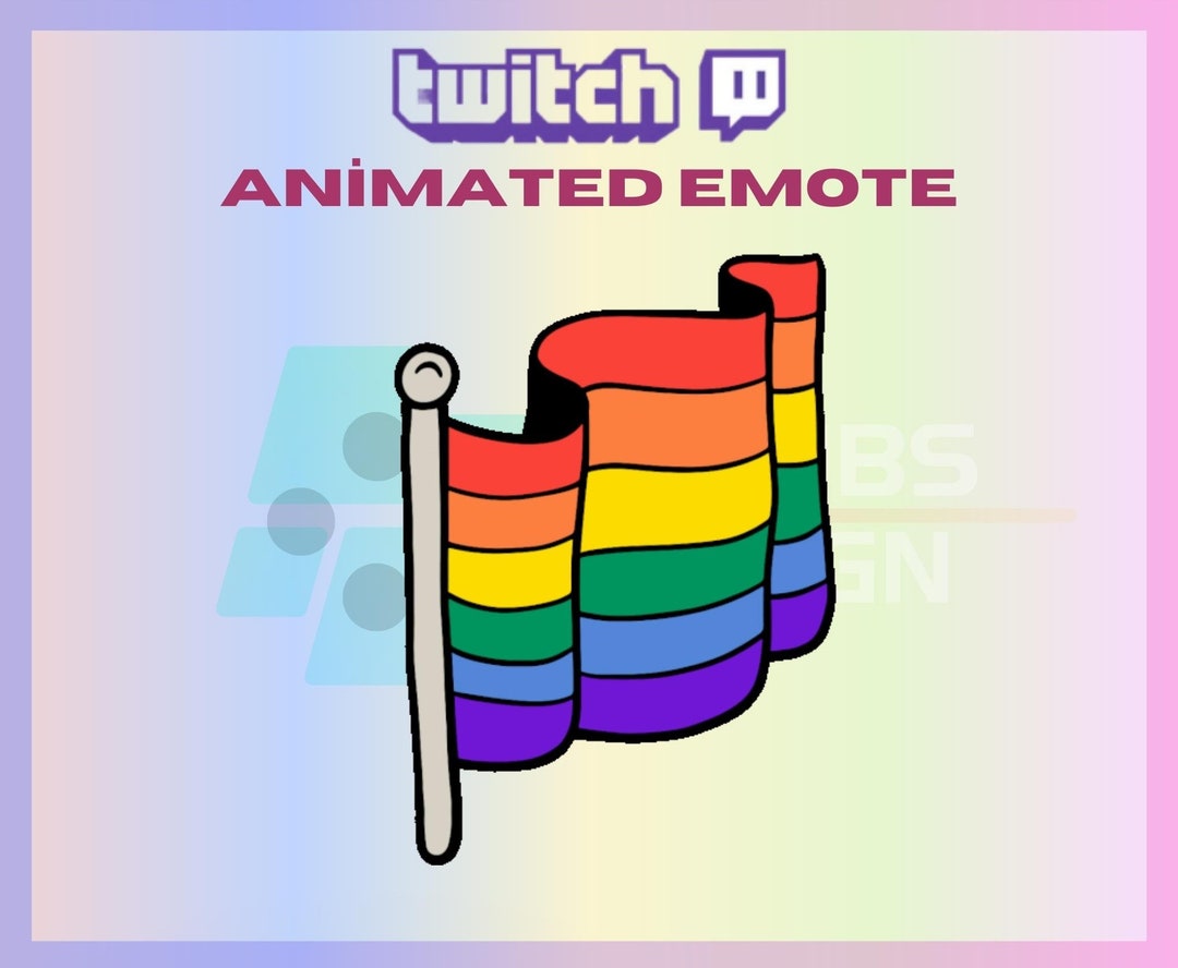 Animated Twitch, Kick Emote, Pride Flag Emote, LGBTQ Emote, Animated ...