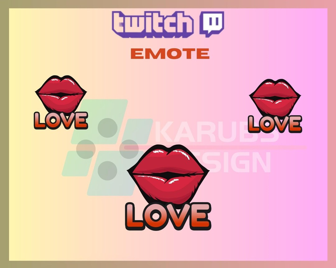 1 Twitch Emote, Love Lips Emote, Lips Emote, Love Emote, Lewd Emote ...