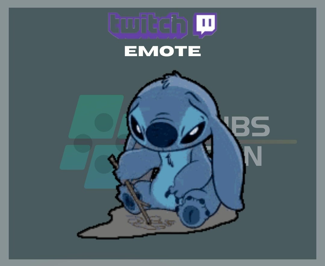 Animated Twitch, Kick Emote, Stitch Emote, Stitch Sad Emote, Offended ...