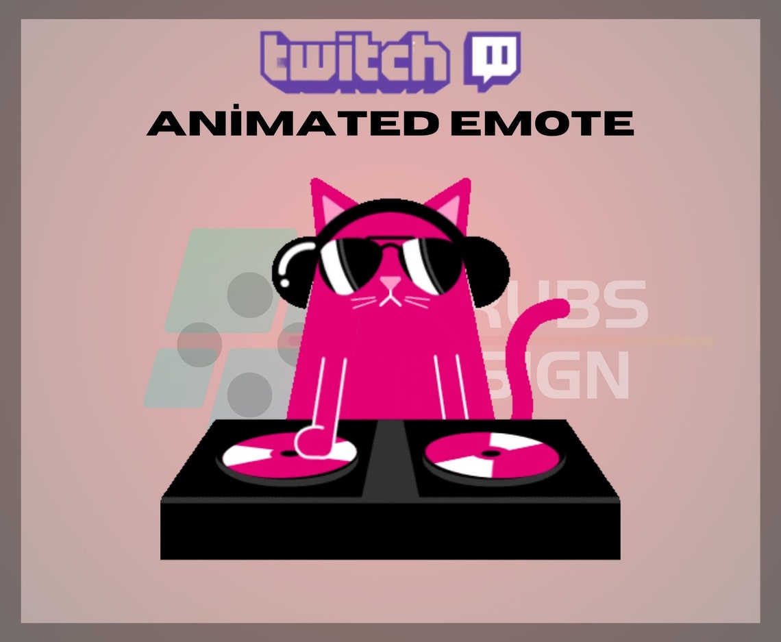 Animated Twitch Emote, Dj Cat Emote, Music Emote, Dancing Emote, Cute ...