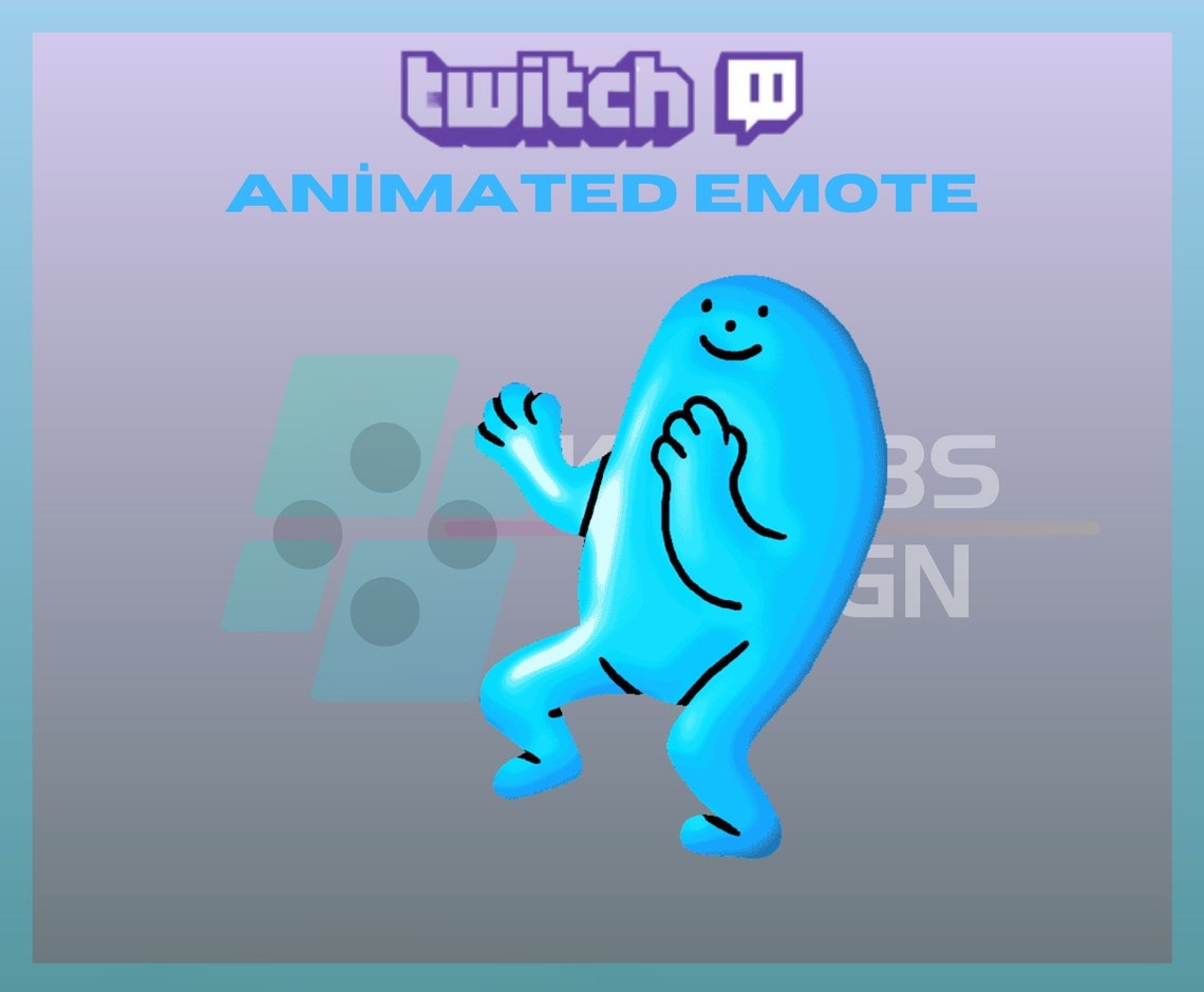 Animated Twitch Emote, Blue Wacky Dance Emote, Cute Emote, Crazy Dance ...