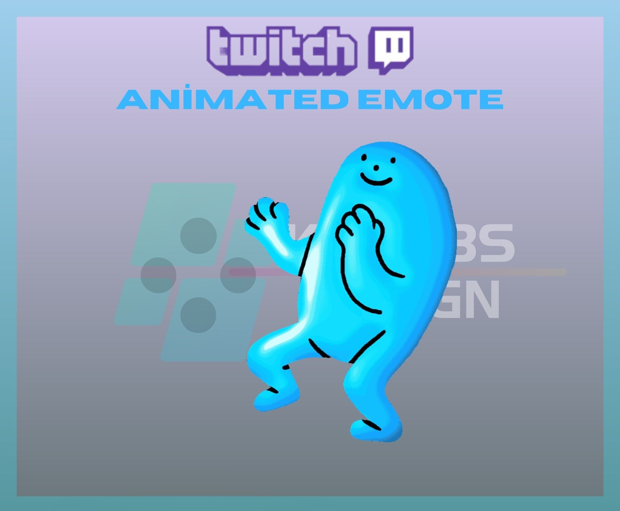 Animated Twitch Emote, Blue Wacky Dance Emote, Cute Emote, Crazy Dance ...