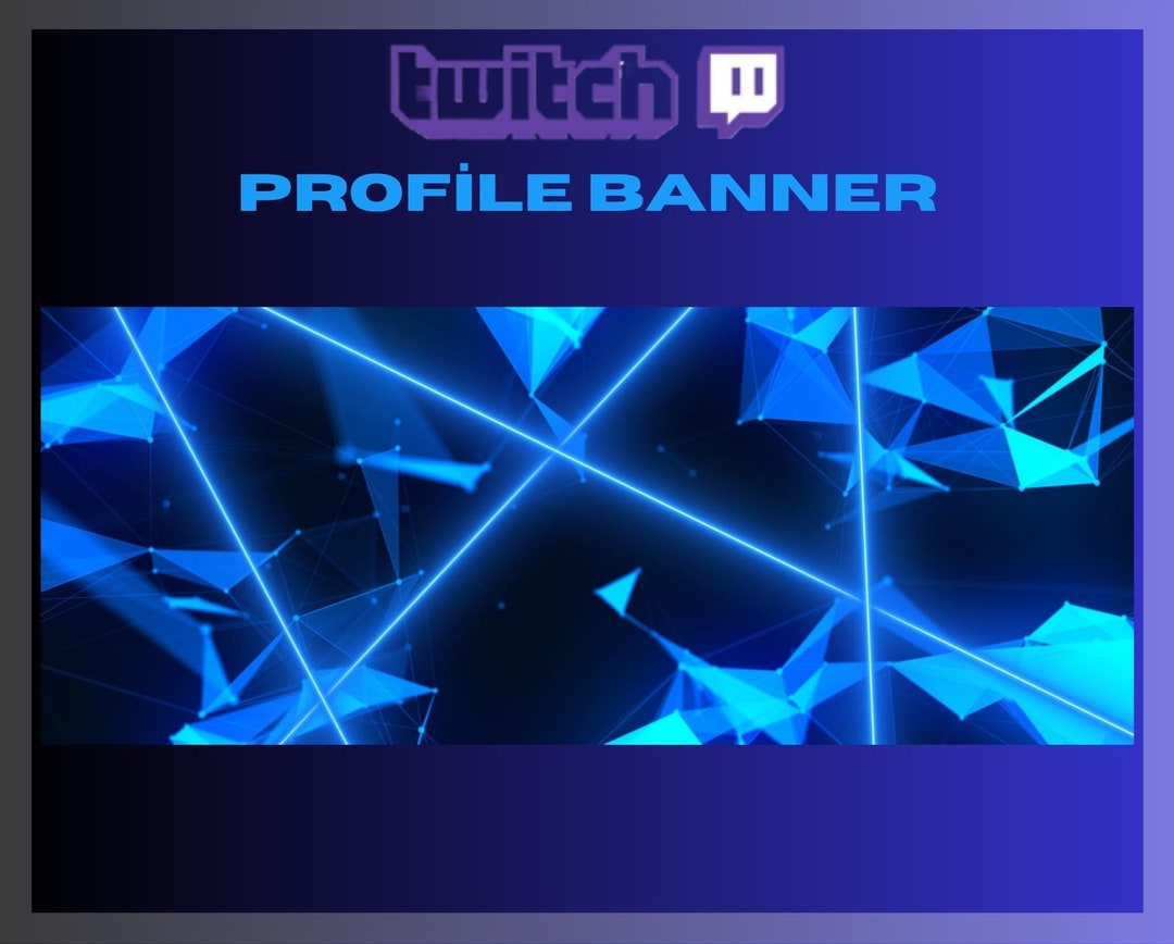 Twitch Profile Banner, Futuristic Geometric Background, Gamer Twitch ...
