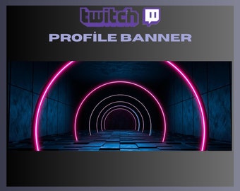 Twitch Profile Banner Neon Futuristic Theme, Video Game Twitch ...