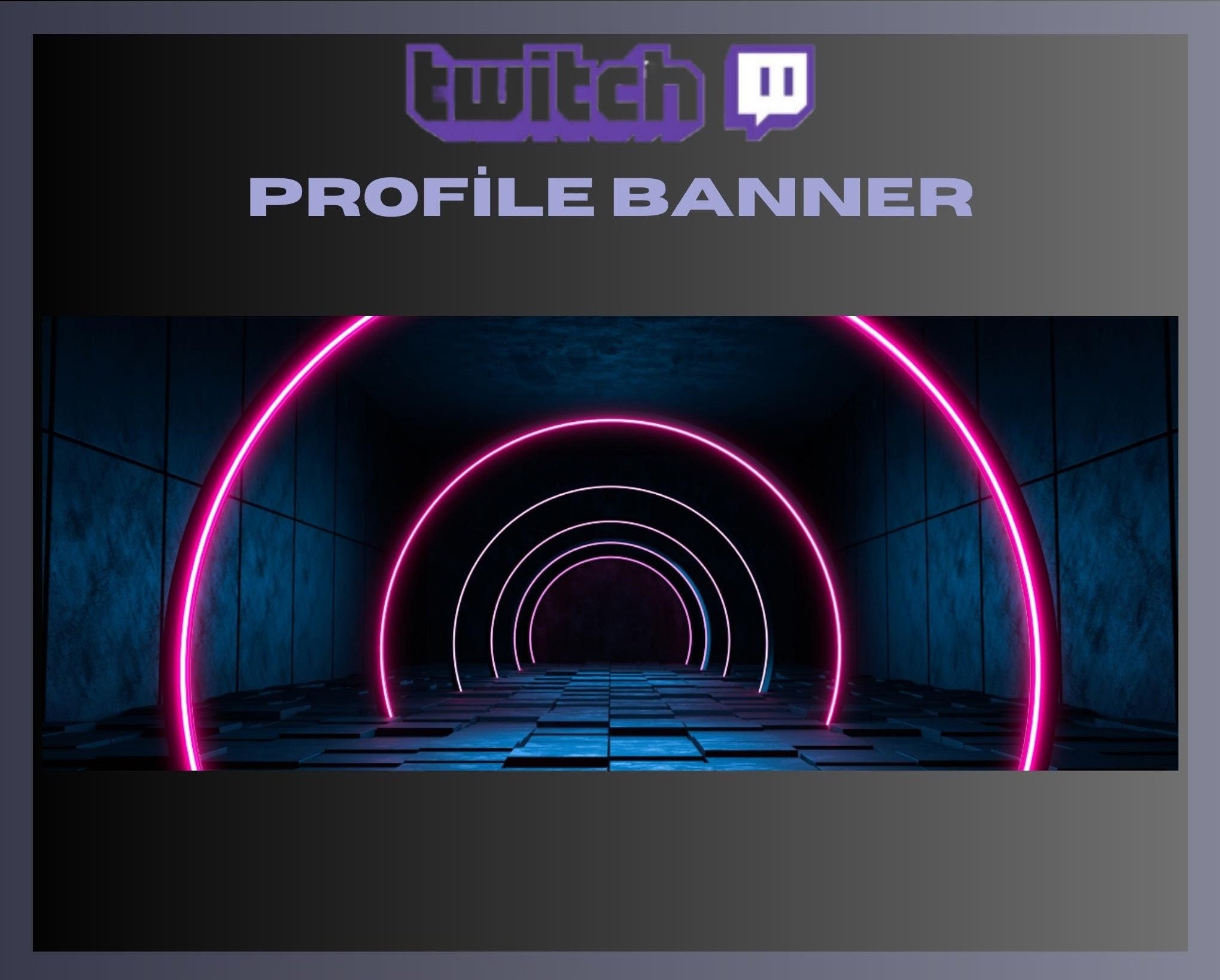 Twitch Profile Banner Neon, Neon Futuristic Theme, Neon Pink Tunnel ...