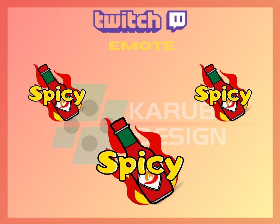 1 Twitch Emote, Spicy Hot Sauce Emote, Spicy Emote, Custom Emote, Rage ...