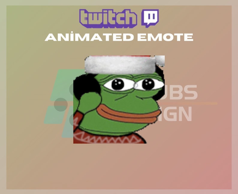 Animated Twitch Emote, Pepe Frog Emote, Cute Emote, New Year Emote ...