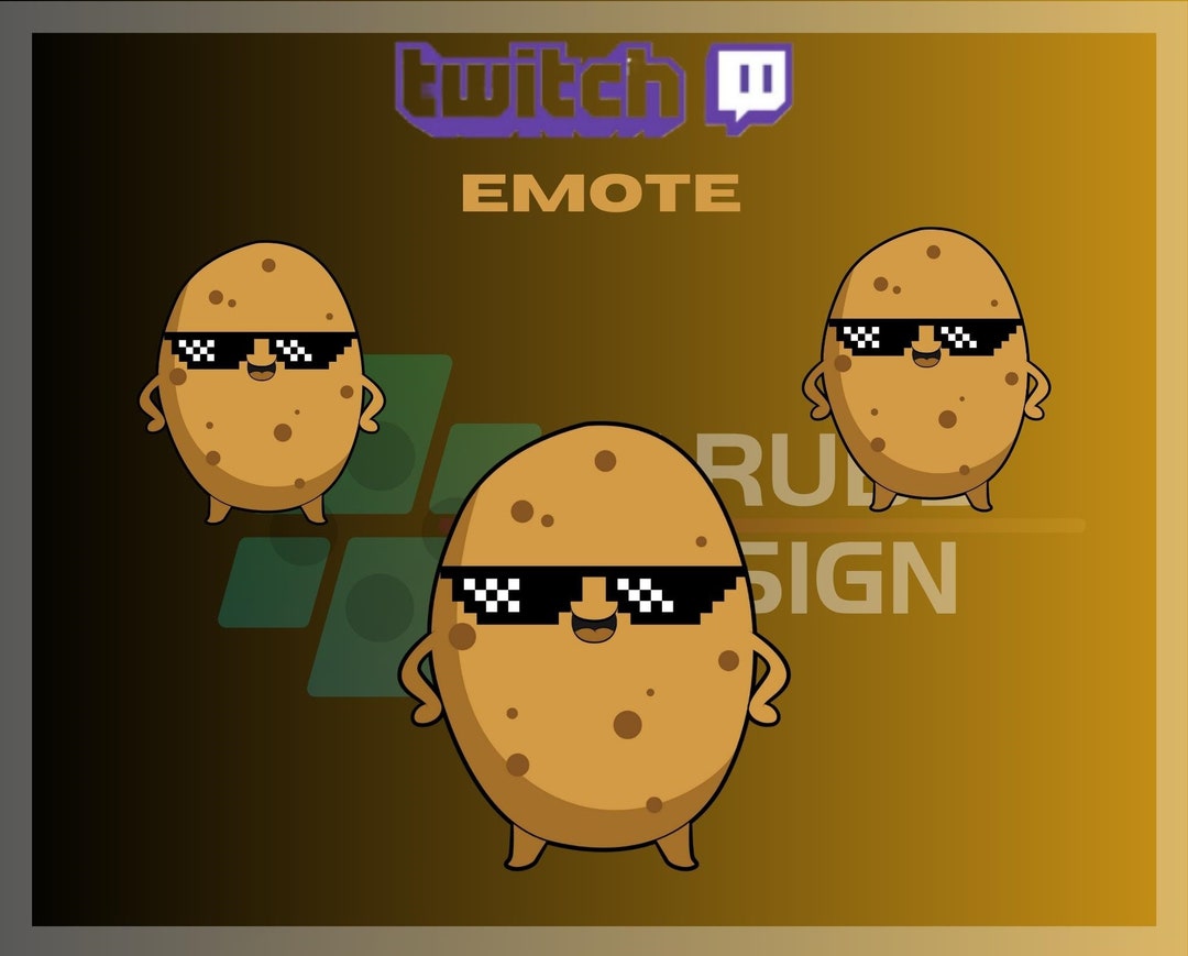 1 emotes Twitch emote pommes de terre emote cool emote - Etsy France