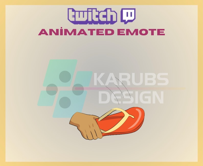 Animated Twitch, Kick Emote, Chancla Emote, Slipper Emote, Funny Emote ...