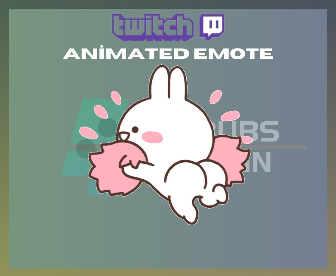 Animated Twitch Emote, Cheer Bunny Emote, Cute Emote, Bunny Emote ...