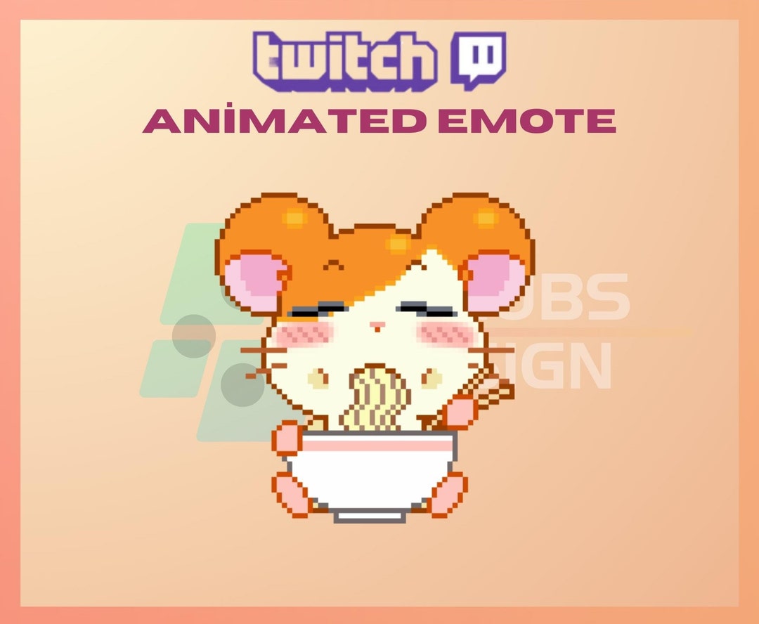 Animated Twitch Emote, Hamtaro Emote, Ramen Emote, Eating Emote, Pixel ...