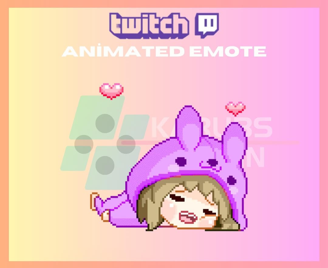Animated Twitch, Kick Emote, Cute Bunny Girl Emote, Cute Girl Emote ...