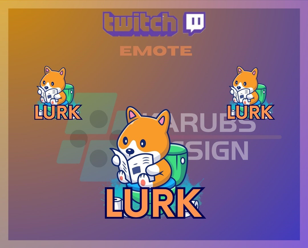 1 Twitch Emote, Cute Dog Corgi Lurk Emote, Pet Cute Dog, Lurk Emote ...