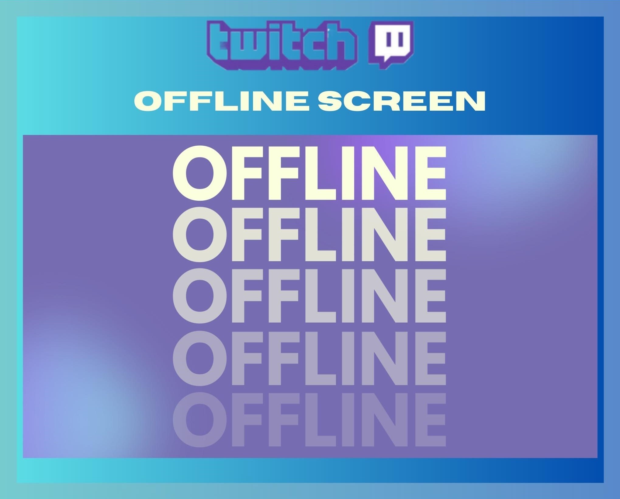Twitch Offline Screen Streaming, Purple Background, Cool Twitch ...