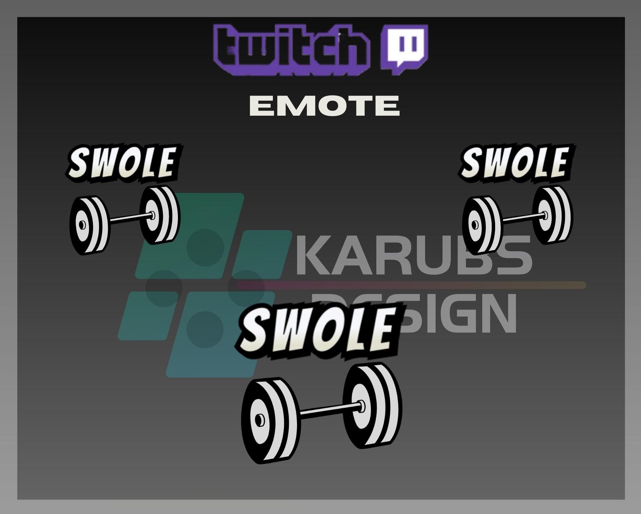 1 Twitch Emote, Swole Emote, Lift Emote, Barbell Emote, Weight Lifting ...