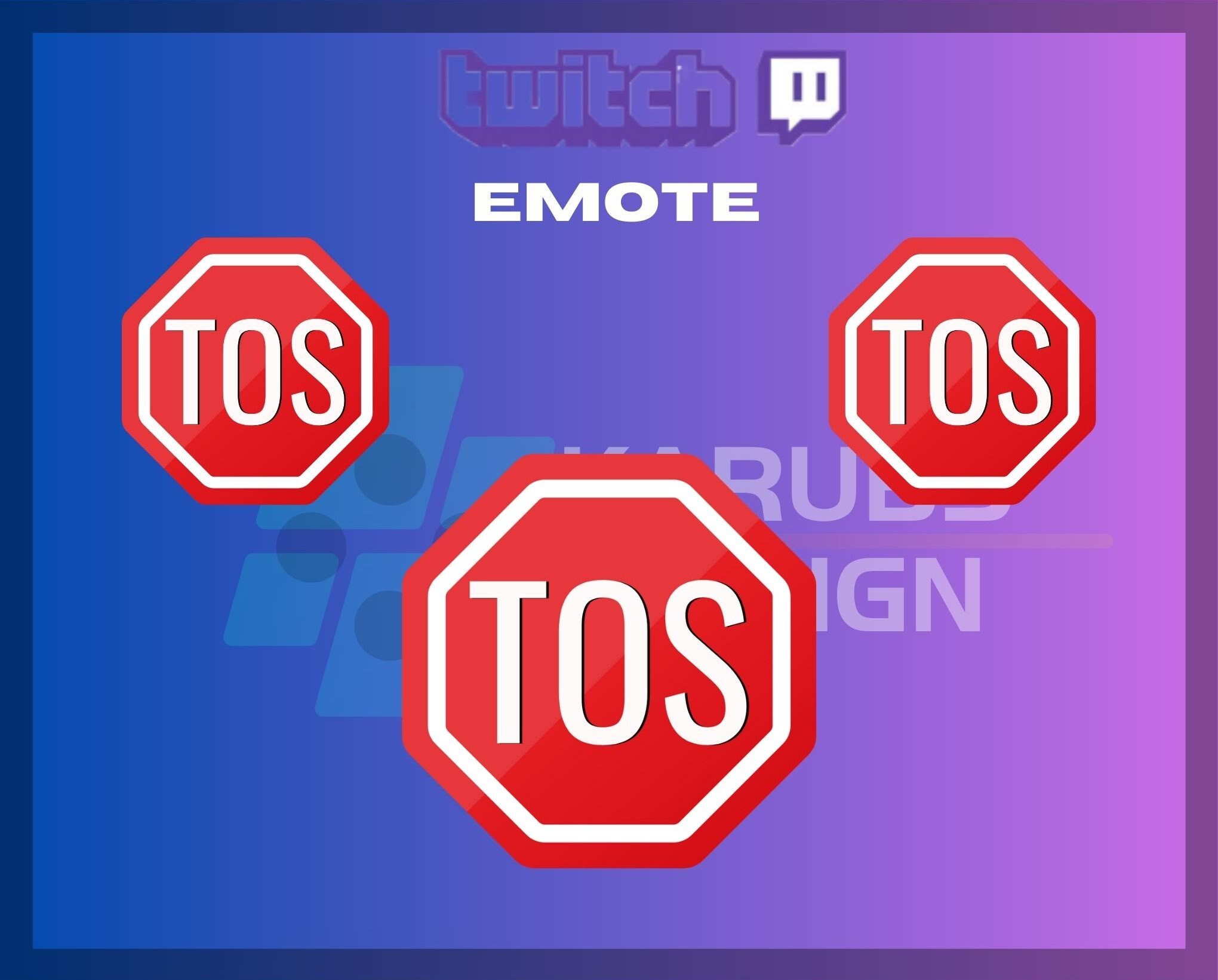 1 Twitch Emote, WARNING TERMS Emote, Tos Emote, Community Emote, Cute ...