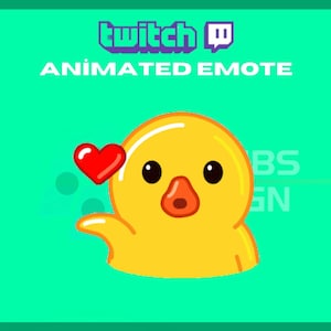 Animated Twitch Emote, Duck Hi Emote, Cute Emote, Funny Emote, Animal ...