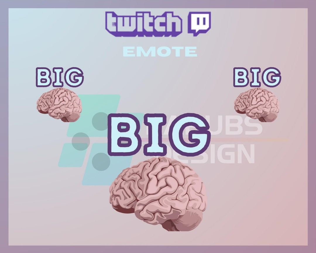 1 Twitch Emote Big Brain Emote Community Emote Big Brain - Etsy