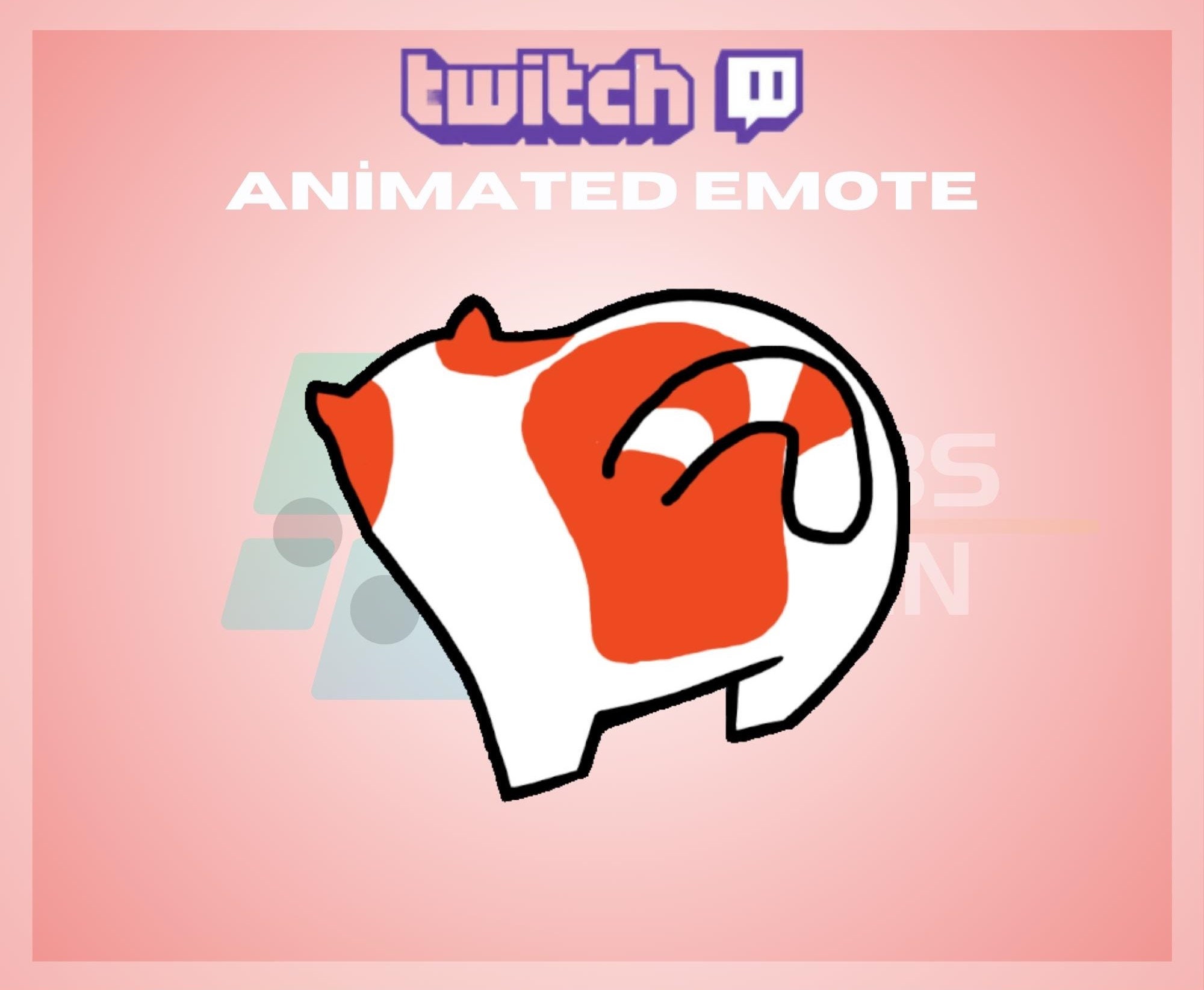 Animated Twitch, Kick Emote, Cat Twerk Emote, Red White Cat, Cute Emote ...