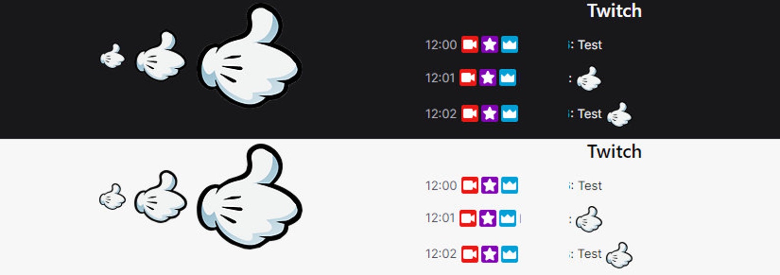 1 Twitch Emote, Mickey Thumbs up Emote, Mickey Glove, Okay Sign, Mickey ...