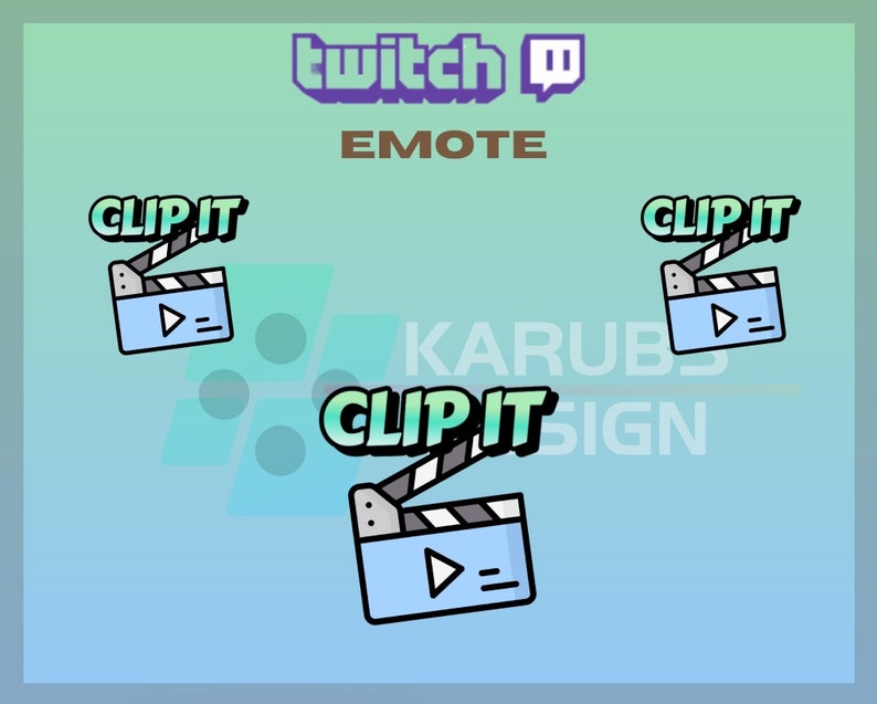 1 Twitch Emote, Clip It Emote, Community Emote, Twitch Emote, Clip ...