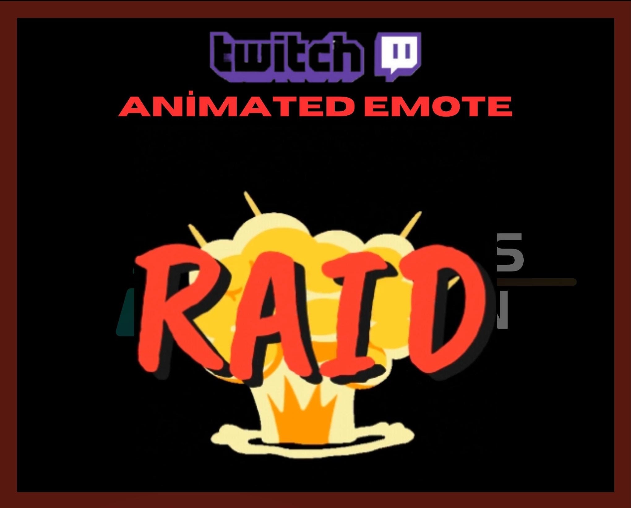 Emote de Twitch animado, Emote de RAID, Emote de Boomb, Explosión ...