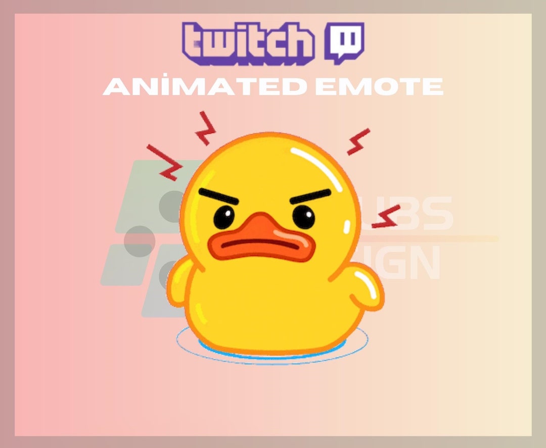 Animated Twitch Emote, Angry Duck Emote, Rage Duck Emote, Cute Chick ...