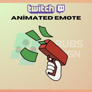 Animated Twitch Emote, Gun Donation Emote, Dono Emote, Donation Emote ...