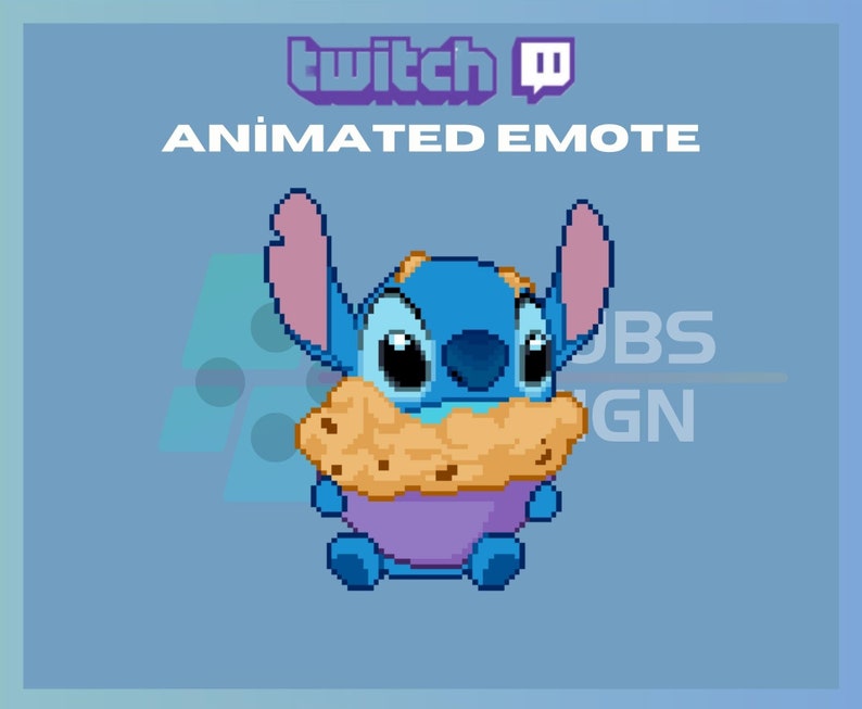 Animated Twitch Emote, Hungry Stitch Emote, Pixel Emote, Cute Emote ...