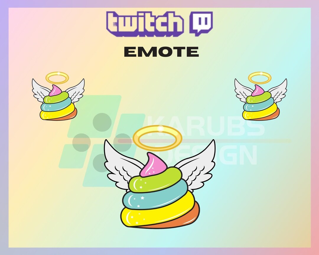 1 Twitch Emotes, Rainbow Holy Sh*t Emote, Poop Emote, Sh*t Emote, Holy ...