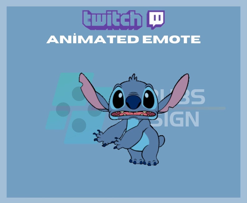 Animated Twitch Emote Stitch Scared Emote Very Scared Emote Cute Emote For Streamers Instant