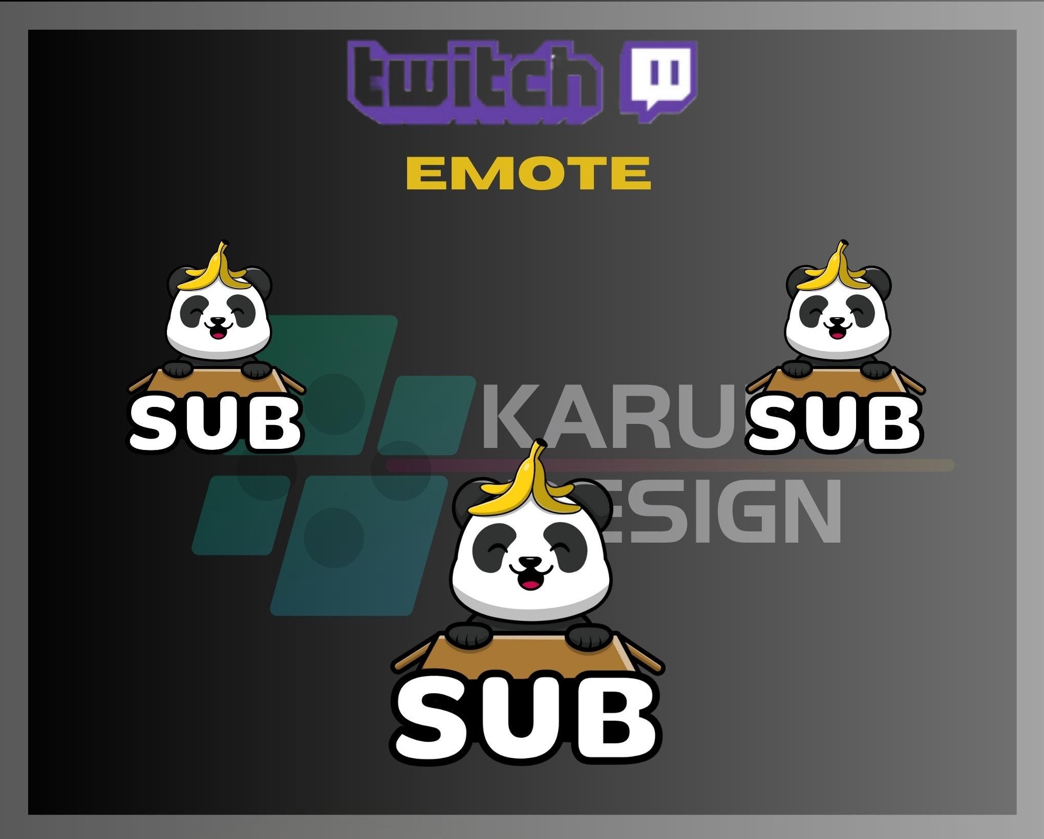1 Twitch Emote Panda Sub Emote Cute Panda Emote Animal - Etsy